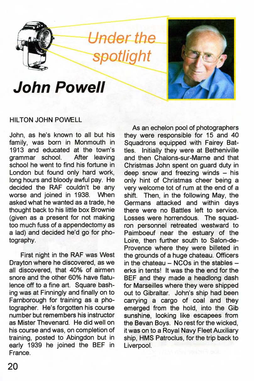 John Powell – RAF Photographers Memorial
