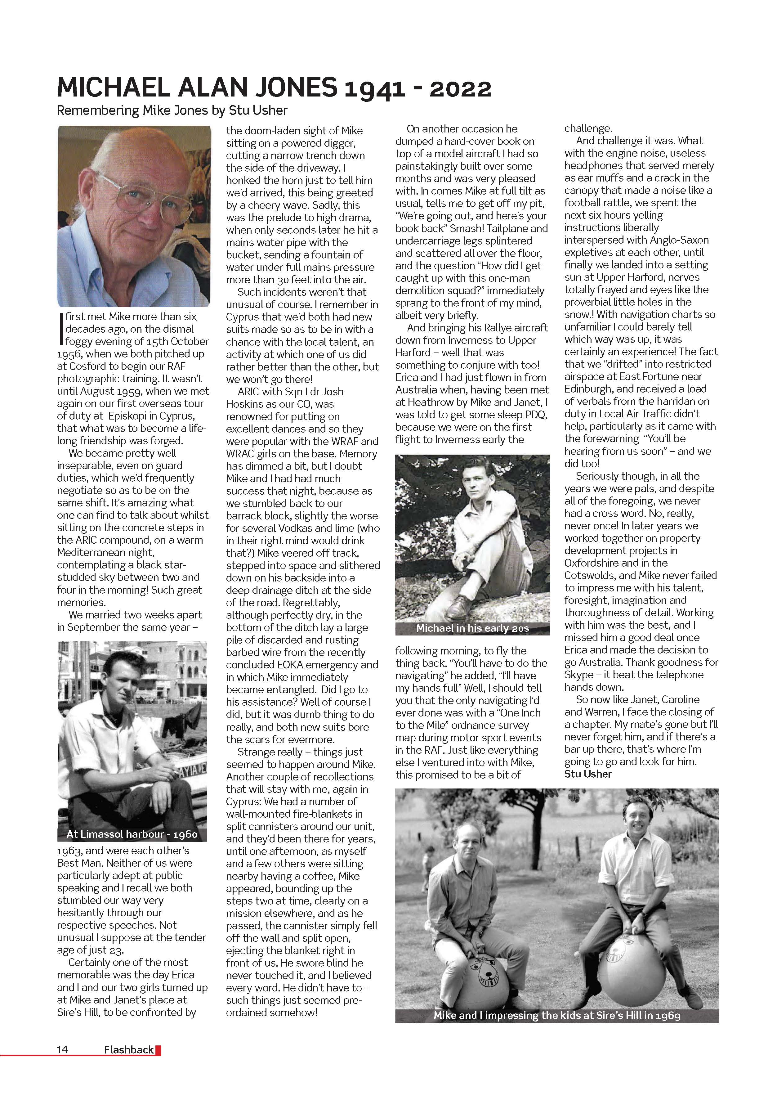 Mike Jones – RAF Photographers Memorial
